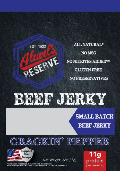 Alewel’s Reserve Crackin’ Pepper Beef Jerky – Alewel's Country Meats